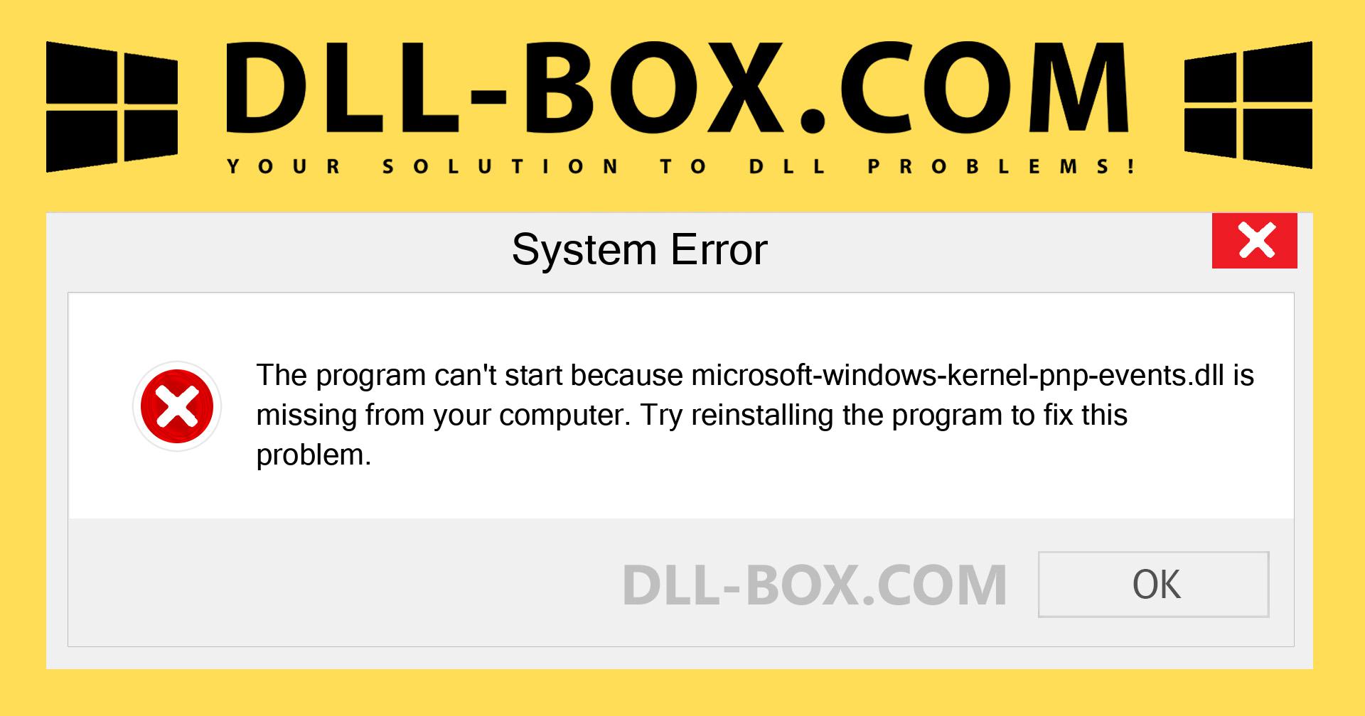 microsoft-windows-kernel-pnp-events.dll free download for Windows | DLL ...